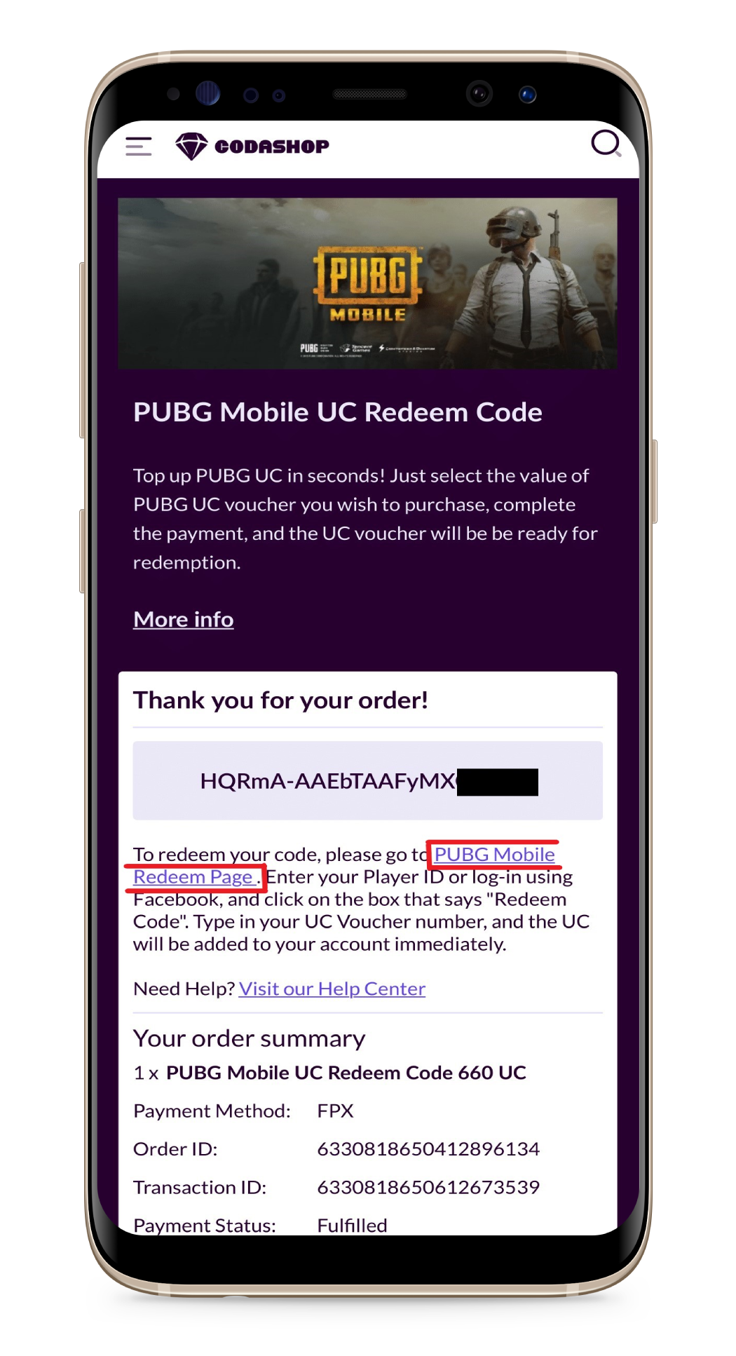كيف تقوم بصرف قسيمة PUBG Mobile – Codashop Qatar